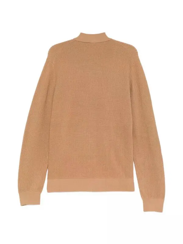 BOSS Logo-patch Cardigan - Brown