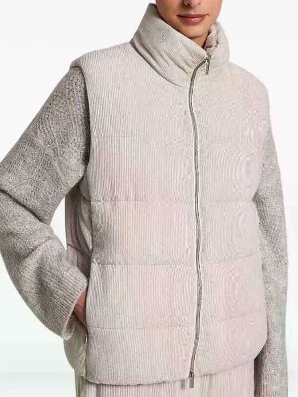 Peserico Quilted Corduroy Gilet