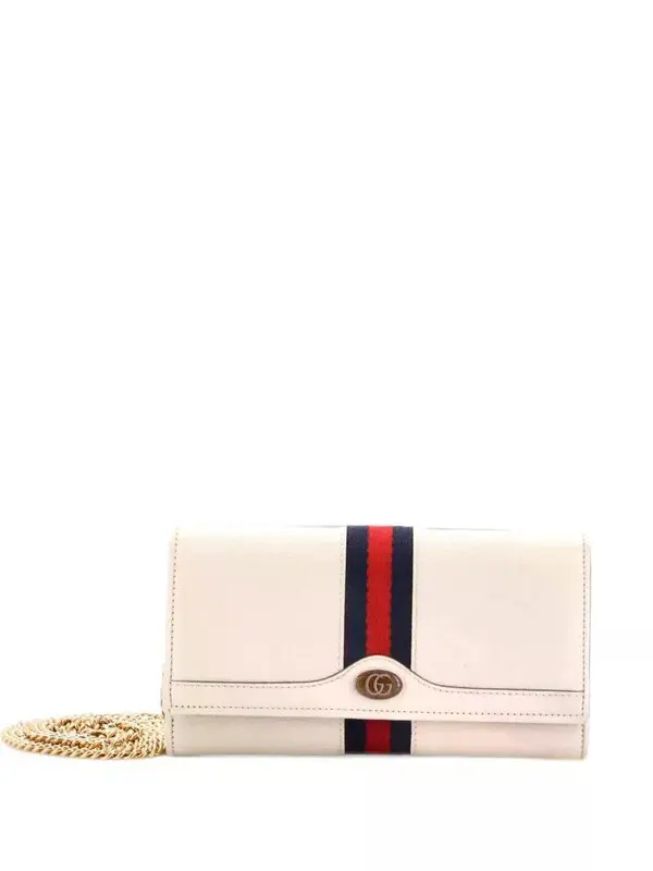 Gucci Ophidia Chain Wallet Leather Crossbody Bag - Neutrals