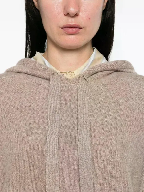 EMERSON RENALDI Knitted Hooded Sweater - Brown