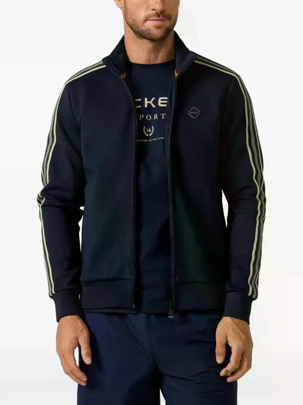 HACKETT LONDON Side-stripe Zip-up Sweatshirt