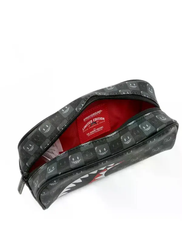 SPRAYGROUND Shark Mouth Check-print Pouch