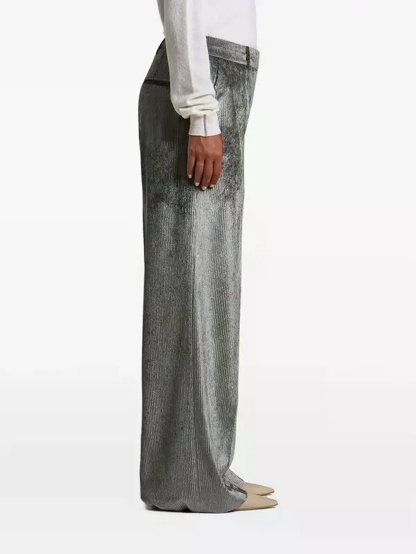 Peserico Ribbed Velvet-effect Palazzo Pants