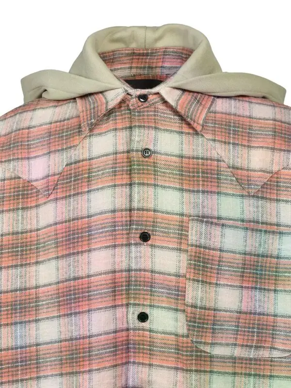 JUN/NAKAYAMA Check Hooded Shirt