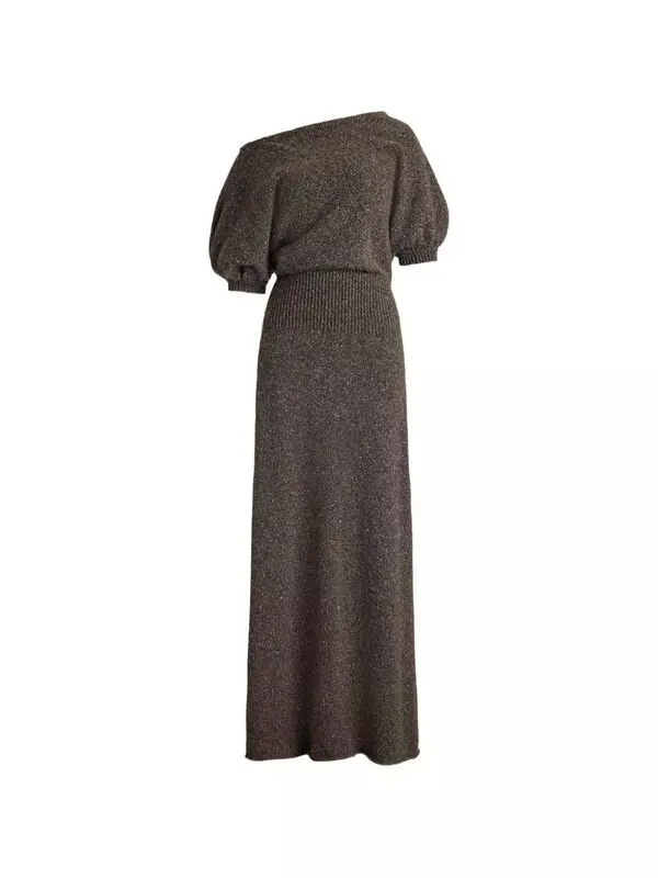 Polo Ralph Lauren Off-shoulder Puff-sleeve Maxi Dress