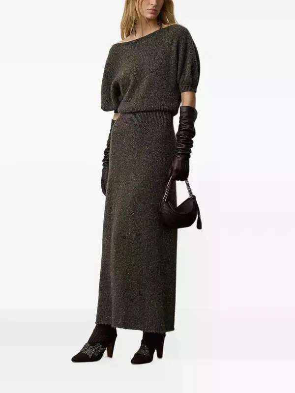 Polo Ralph Lauren Off-shoulder Puff-sleeve Maxi Dress