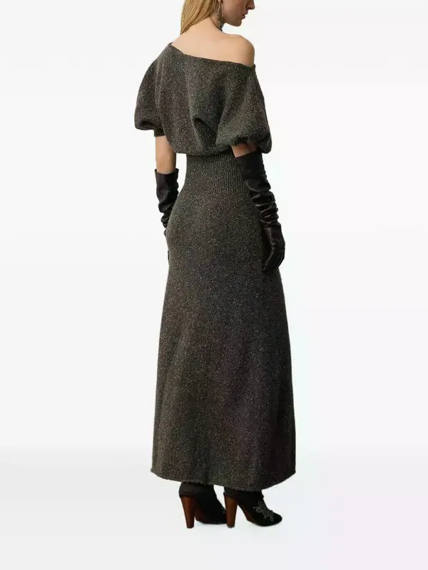 Polo Ralph Lauren Off-shoulder Puff-sleeve Maxi Dress