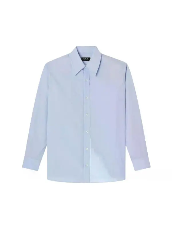 A.p.c. Kayla Long-sleeve Button-down Shirt - Blue