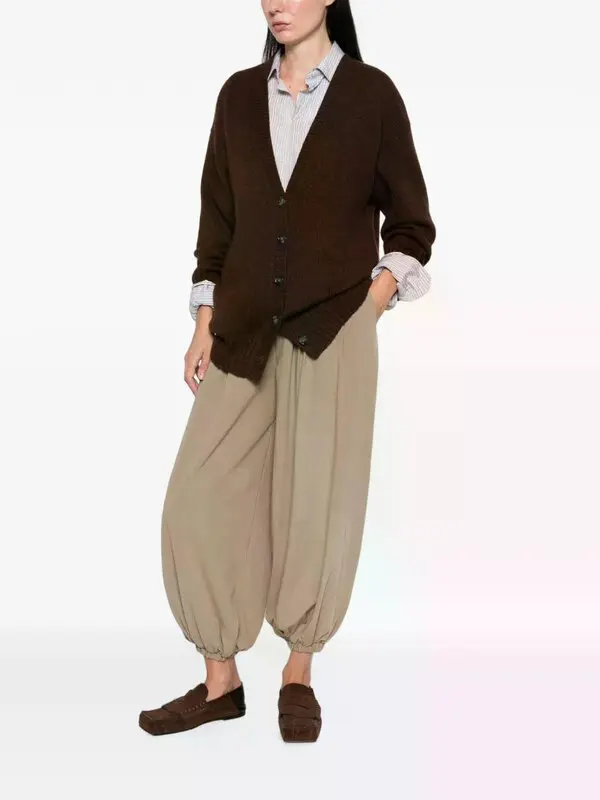 EMERSON RENALDI Ribbed-knit V-neck Cardigan