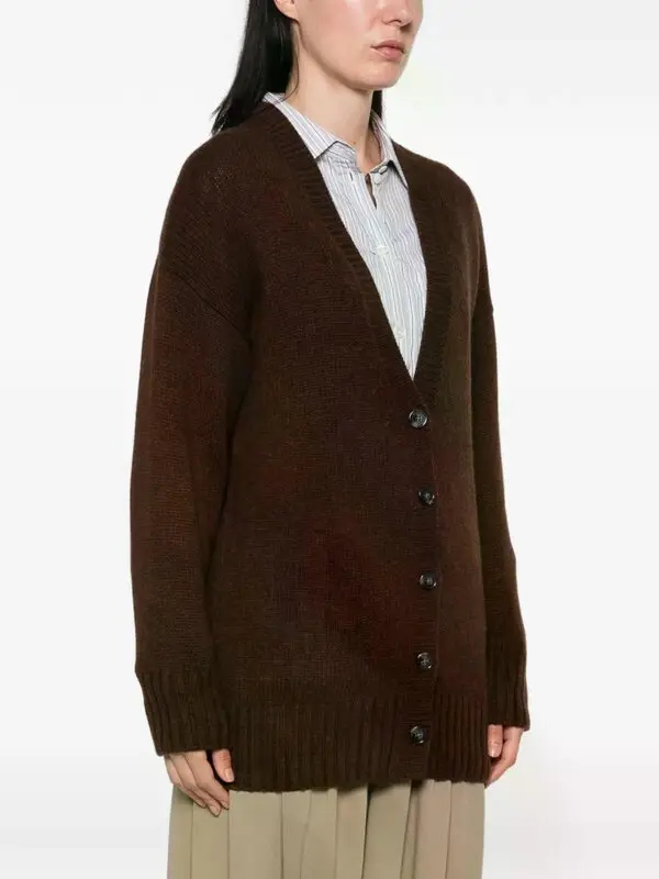 EMERSON RENALDI Ribbed-knit V-neck Cardigan
