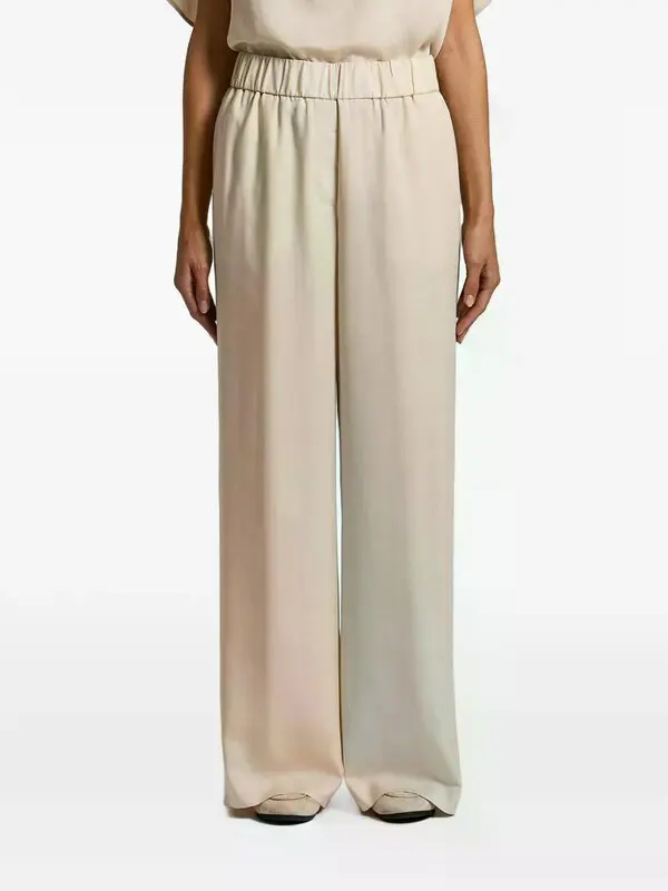 Peserico Elasticated Waistband Wide-leg Trousers