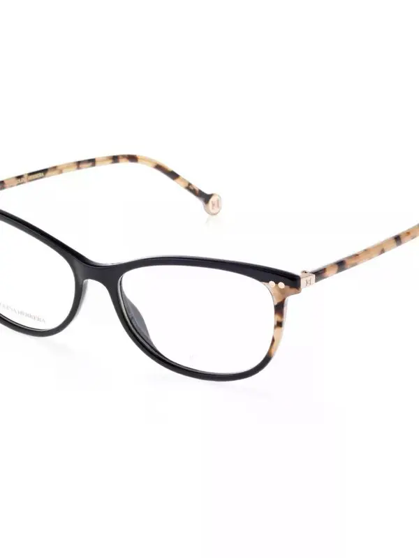 Carolina Herrera Tortoiseshell Rectangle-frame Glasses