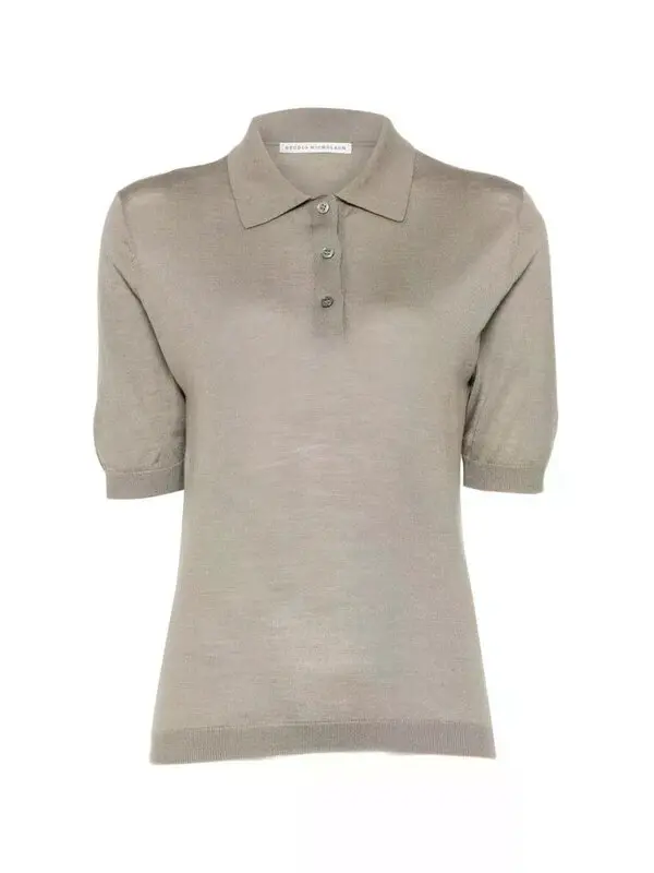 Studio Nicholson Fine-knit Polo Shirt - Brown