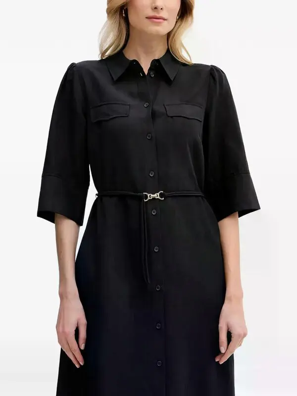 MOS MOSH Rayas Alexis Belted Button-down Shirt Midi Dress