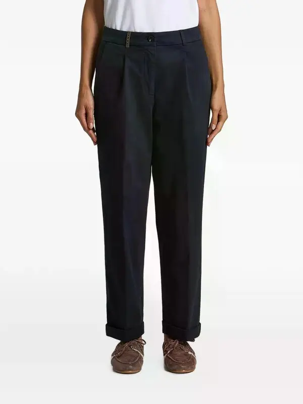 Peserico Pleated Turn-up Trousers