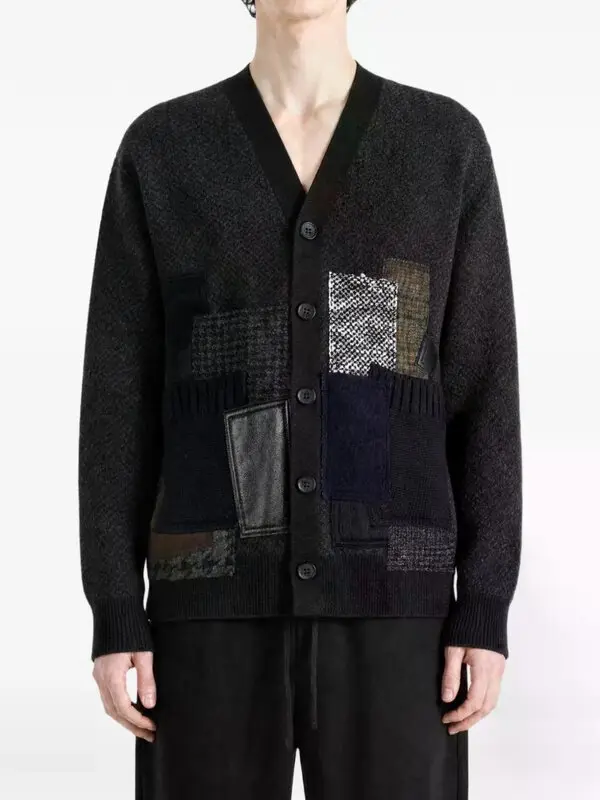 Junya Watanabe Patchwork V-neck Cardigan