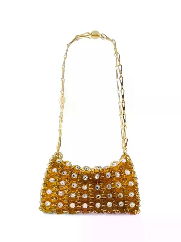 Rabanne 1969 Nano Crystal Shoulder Bag - Brown