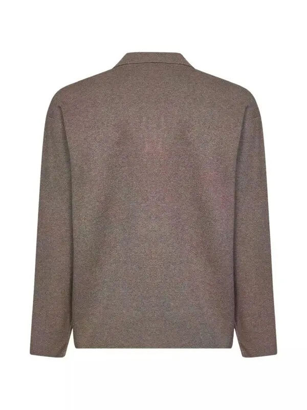 HEVO Mar Grande Long-sleeve Polo Shirt - Brown