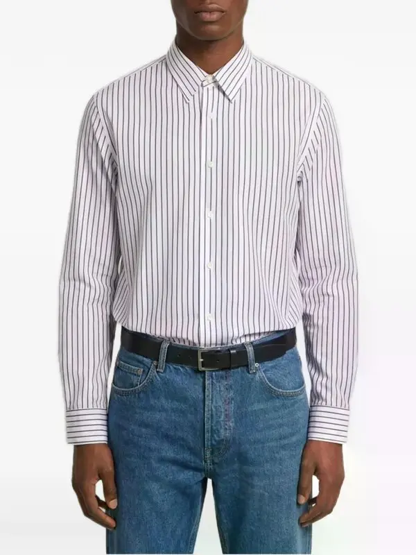 Saint Laurent Striped Cotton Shirt - White