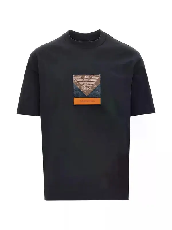 Emporio Armani Logo-patch T-shirt - Blue