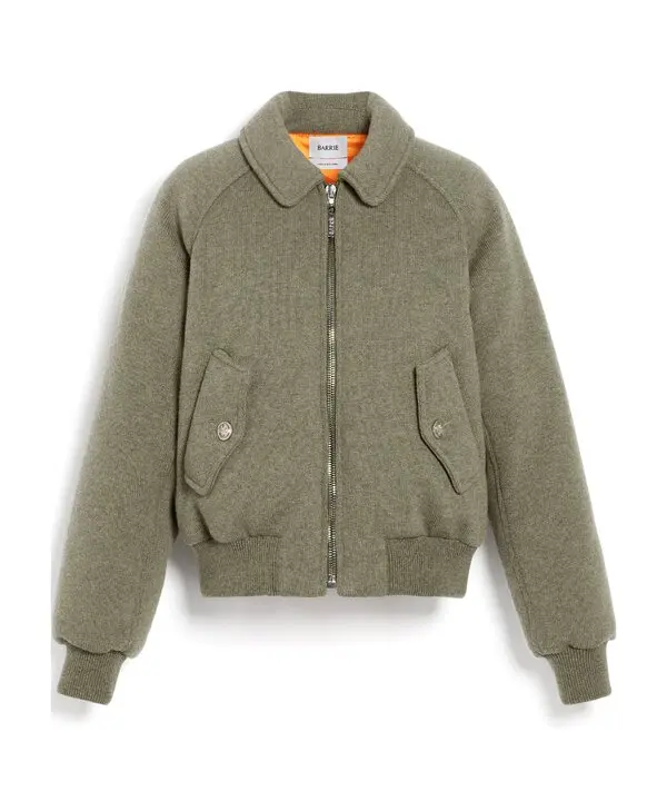 BARRIE Knitted Bomber Jacket