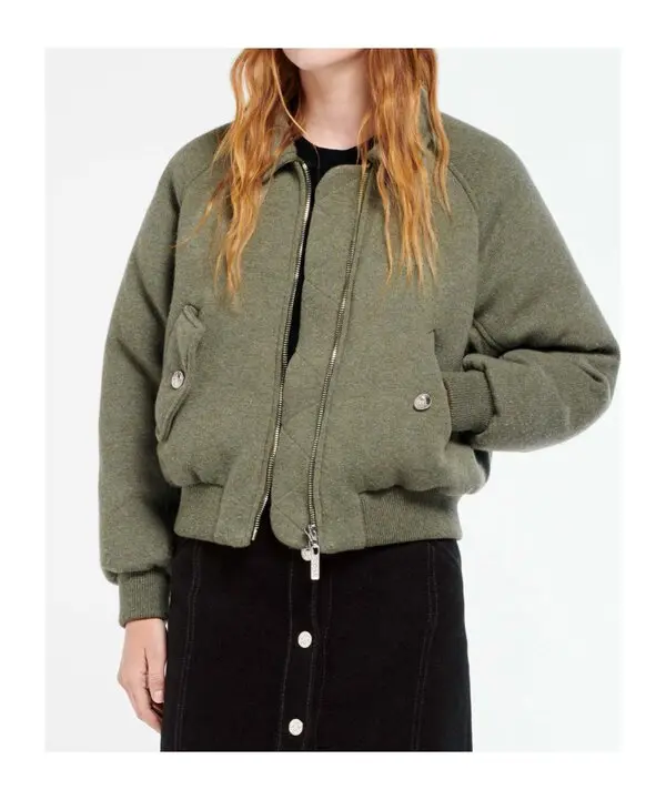 BARRIE Knitted Bomber Jacket