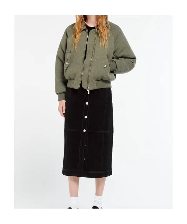 BARRIE Knitted Bomber Jacket