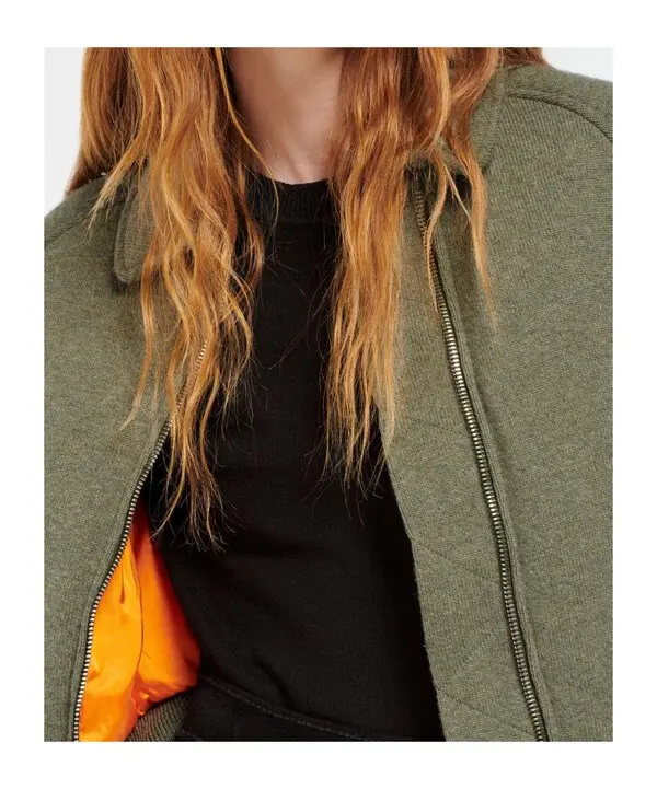 BARRIE Knitted Bomber Jacket