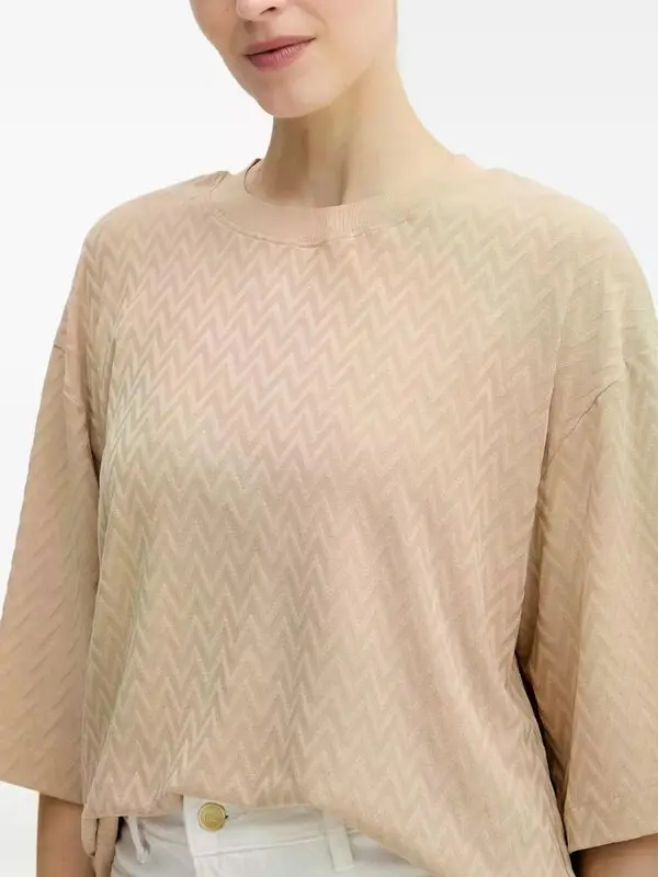 MOS MOSH Chevron Pattern T-shirt