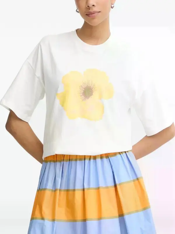 NEVER FULLY DRESSED Floral-print T-shirt - White