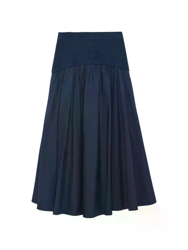 Simkhai Ovie Flared Midi Skirt - Blue