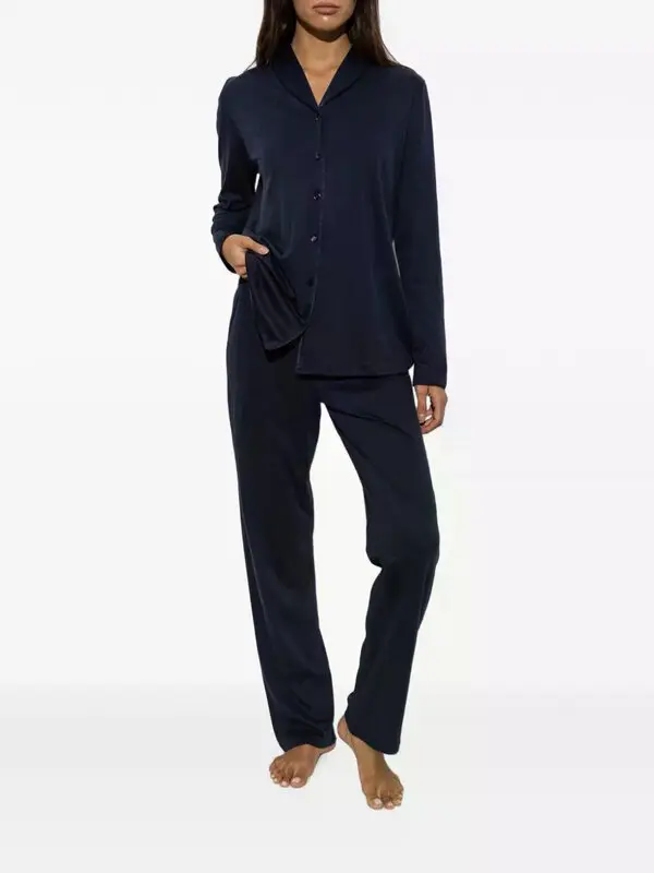 Hanro Button-up Cotton Two-piece Pyjama Set