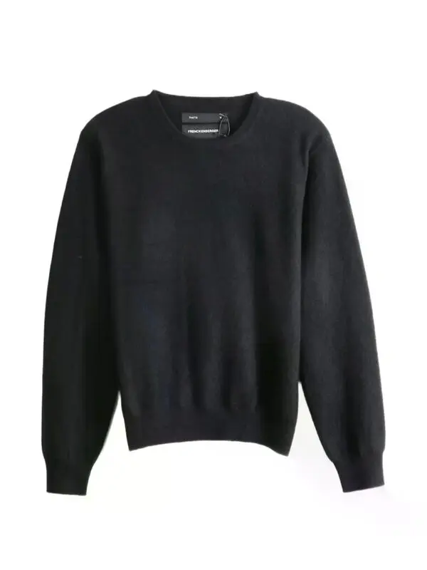 Frenckenberger Crew-neck Ribbed-trim Sweater - Black