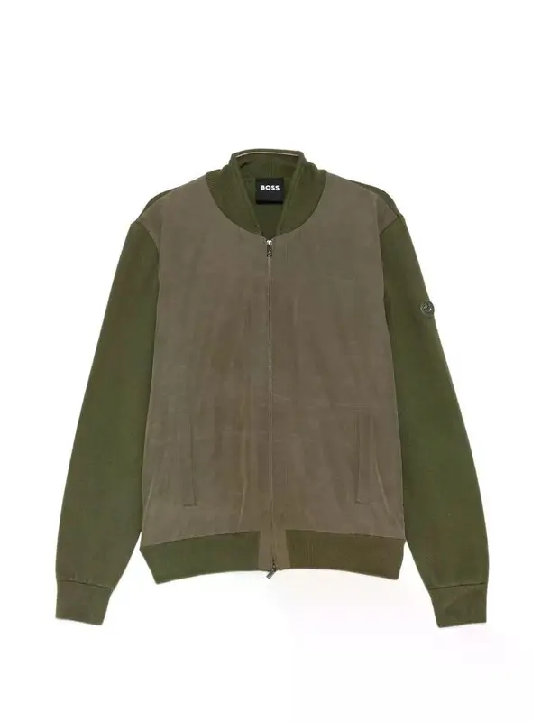 BOSS Contrast-sleeve Bomber Jacket