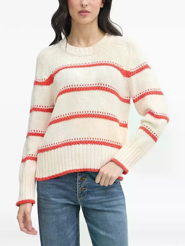 MOS MOSH Mmrola Bine Horizontal-stripe Sweater - Neutrals