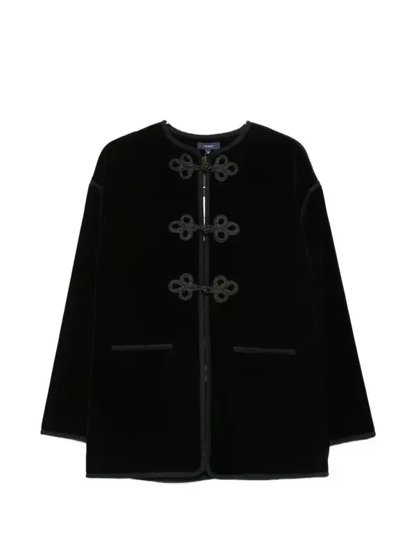 Soeur Lutetia Frog-fastening Coat - Black