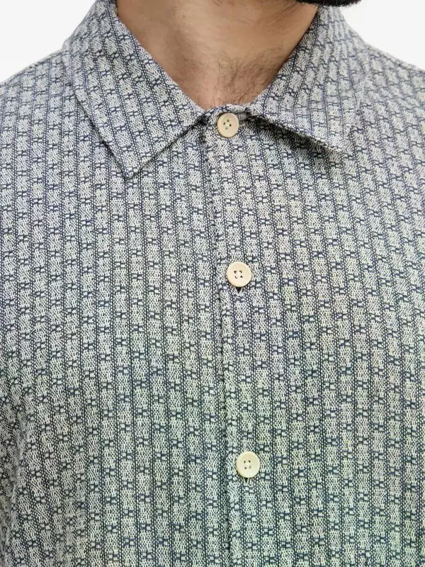 MOS MOSH Mmgbanks Geometric-print Short-sleeve Shirt