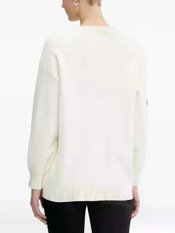 NEVER FULLY DRESSED Embroidered Motif Cardigan