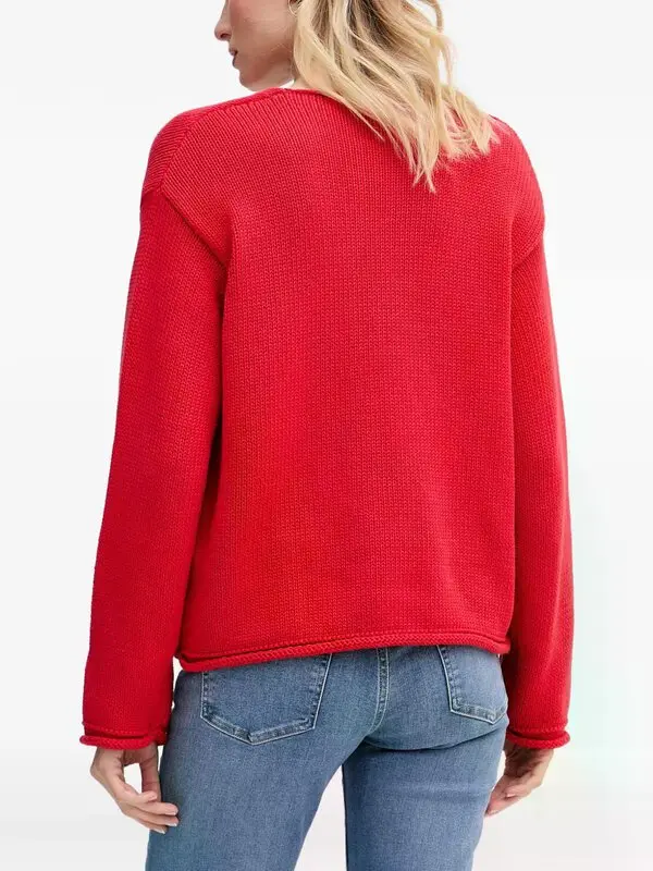 MOS MOSH Mmbine V-neck Dropped-shoulder Sweater