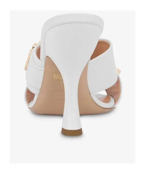 Moschino High Heel Logo Mules
