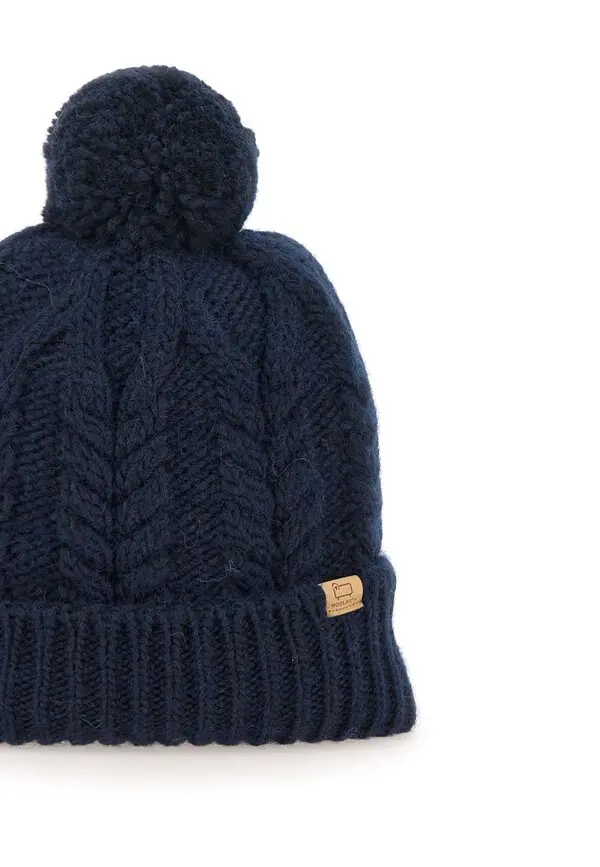 Woolrich Pompom Detailed Knit Beanie