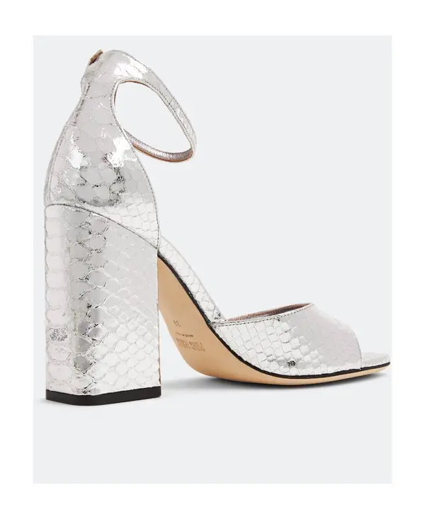 Paris Texas Fiona 100mm Metallic-finish Sandals