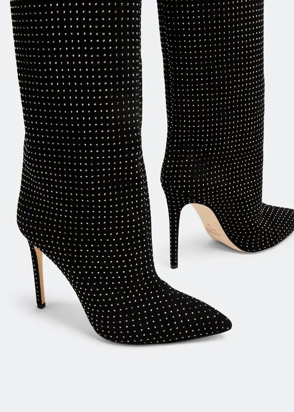 Paris Texas Holly 105mm Crystal-embellished Boots