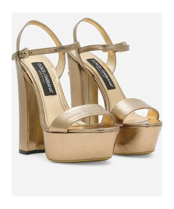 Dolce & Gabbana 105mm Logo-plaque Leather Sandals