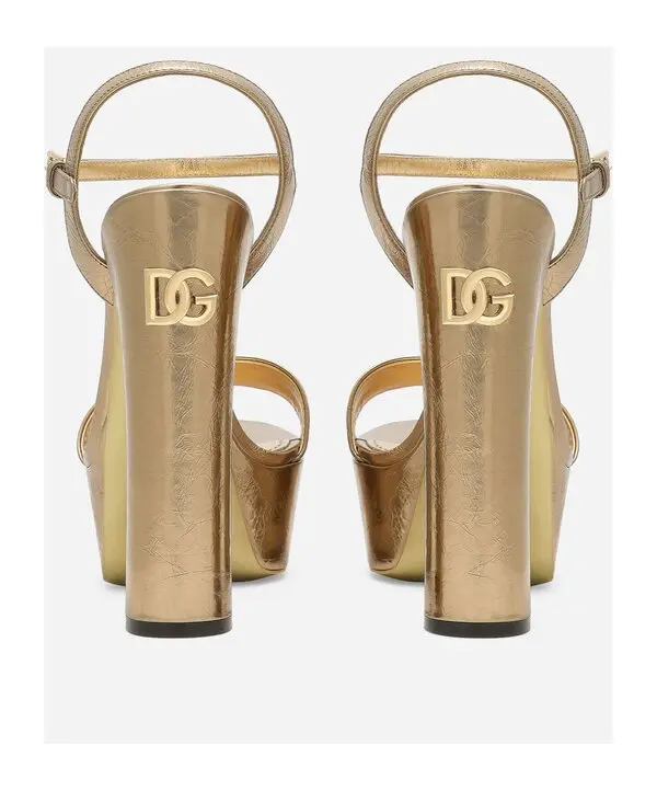 Dolce & Gabbana 105mm Logo-plaque Leather Sandals