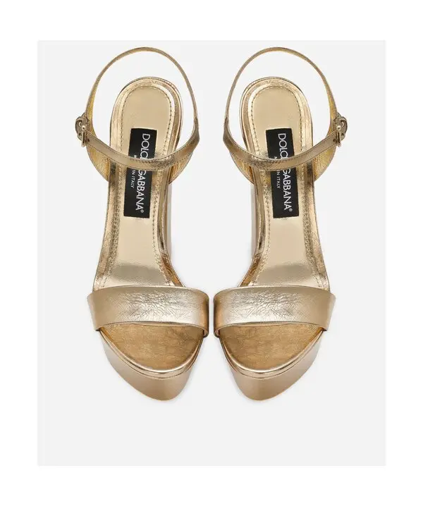 Dolce & Gabbana 105mm Logo-plaque Leather Sandals
