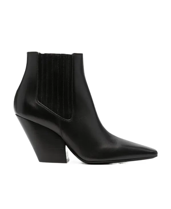 Casadei Square Toe Ankle Boots - Black