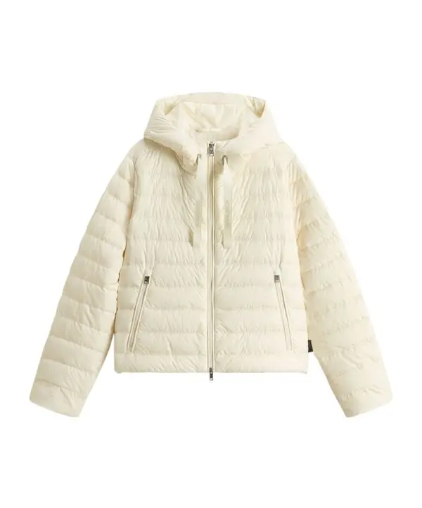 Woolrich Quilted Hooded Jacket - White