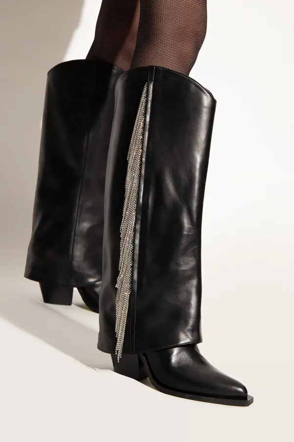 LE SILLA Jewel 110mm Leather Boots