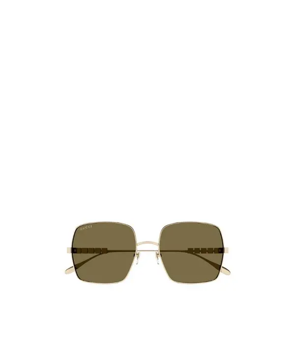 Gucci Square Frame Sunglasses - Nude